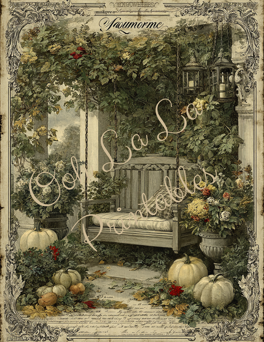 Cozy Autumn Porches- Ooh La La Printables – The Ooh La La Shop