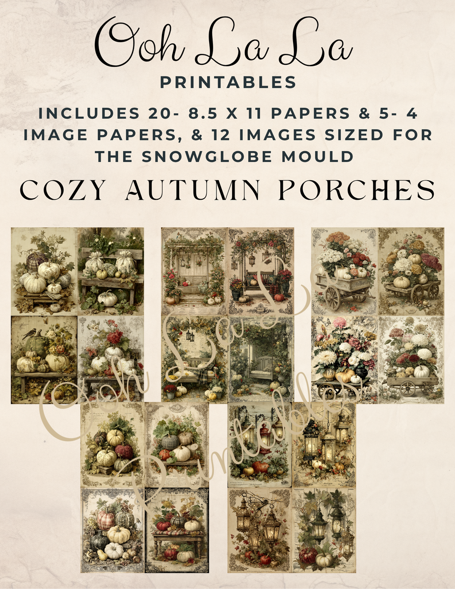 Cozy Autumn Porches- Ooh La La Printables – The Ooh La La Shop