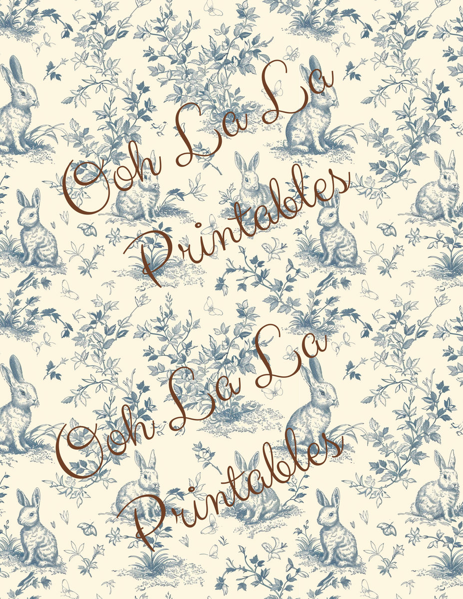 Easter Toile- Ooh La La Printables – The Ooh La La Shop